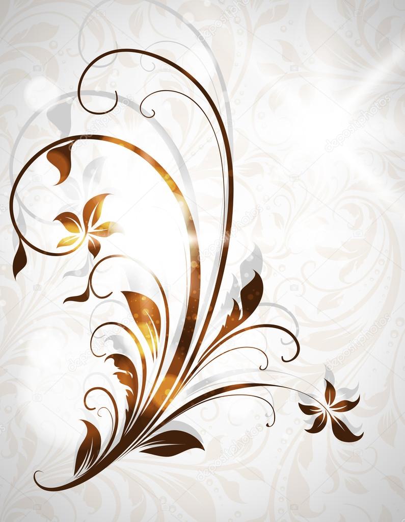 Empty storefront with floral seamless background. Stock Vector Image by ...