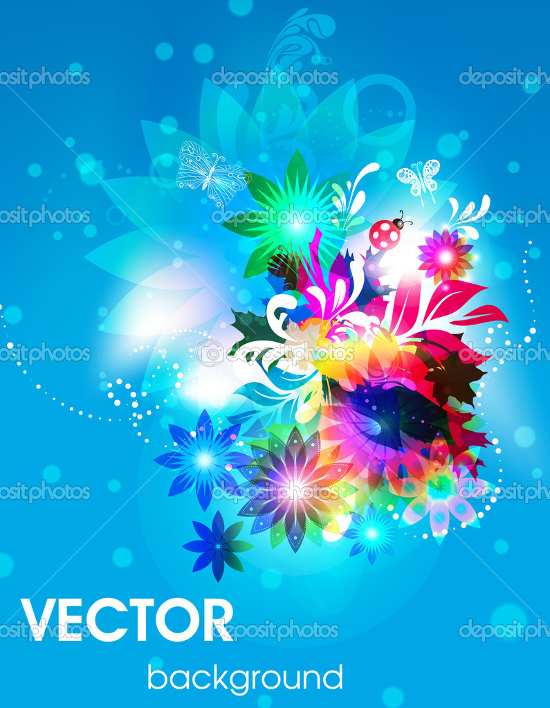Vector spring illustration for summer design. Stock Vector Image by ...