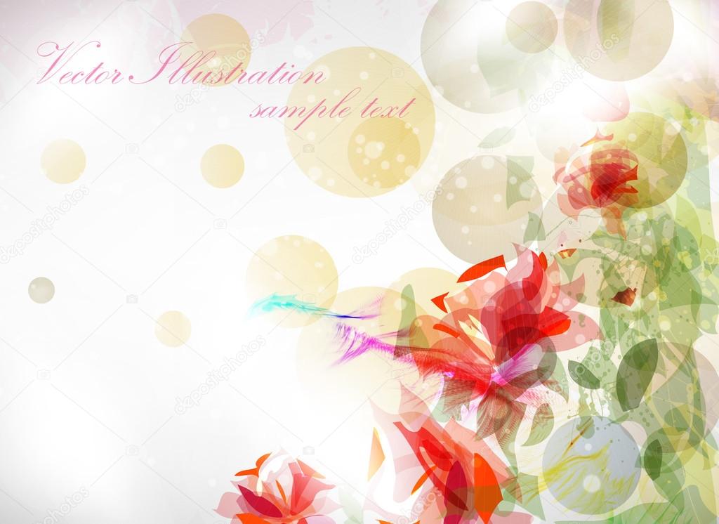 Vector rose flower background Stock Vector Image by ©Ozerina #16418525