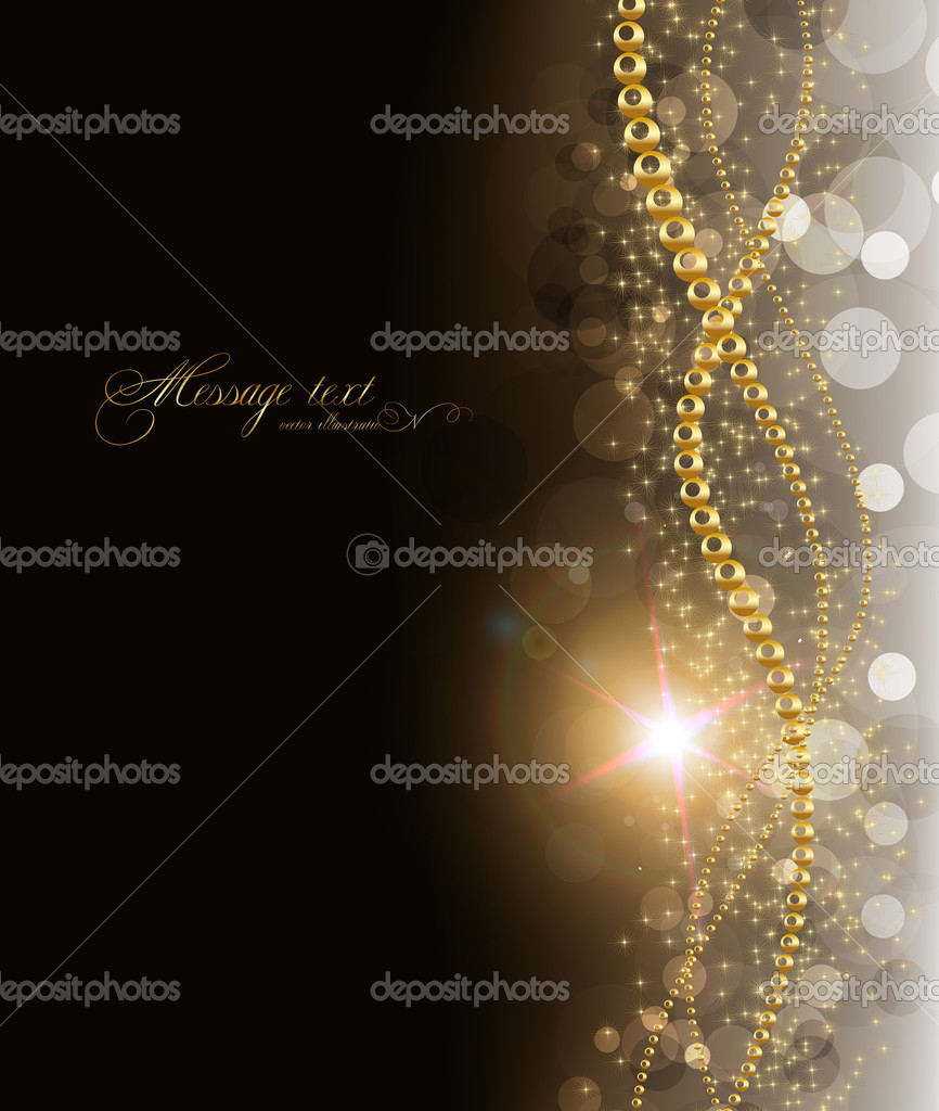 Elegant magic golden background with place for text invitation. with ...