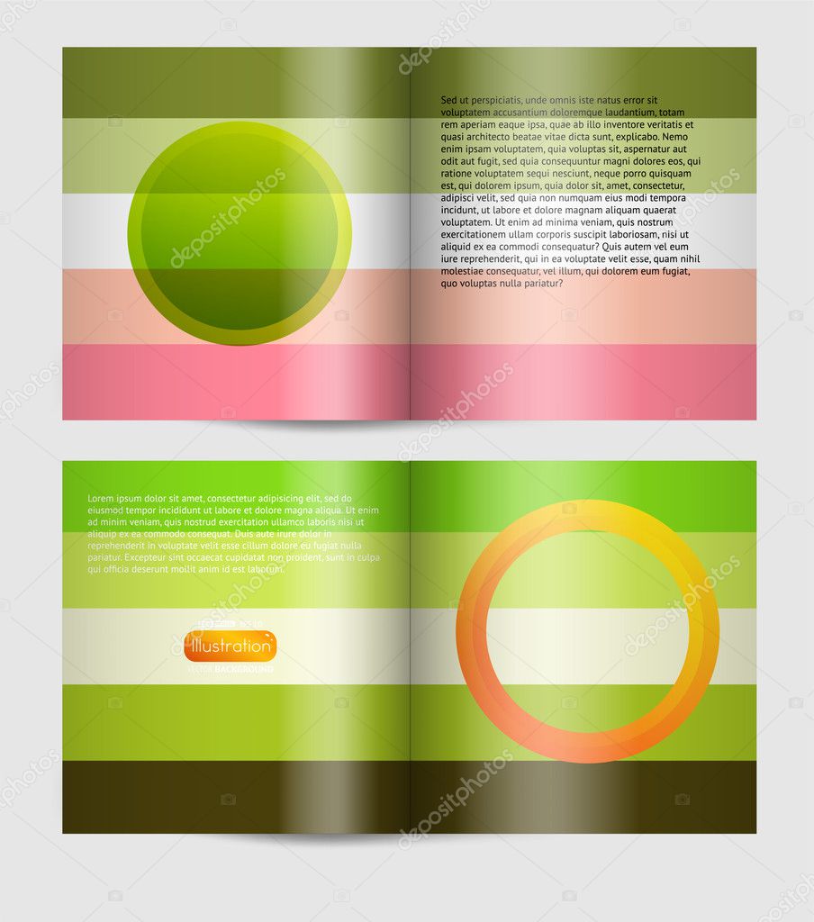 Magazine blank page abstract design template Stock Vector by ©Ozerina ...