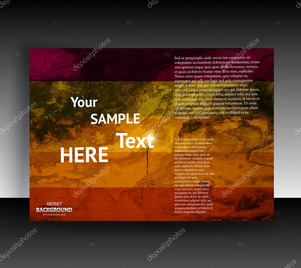 Flyer or cover design. Folder design content background. editable ...
