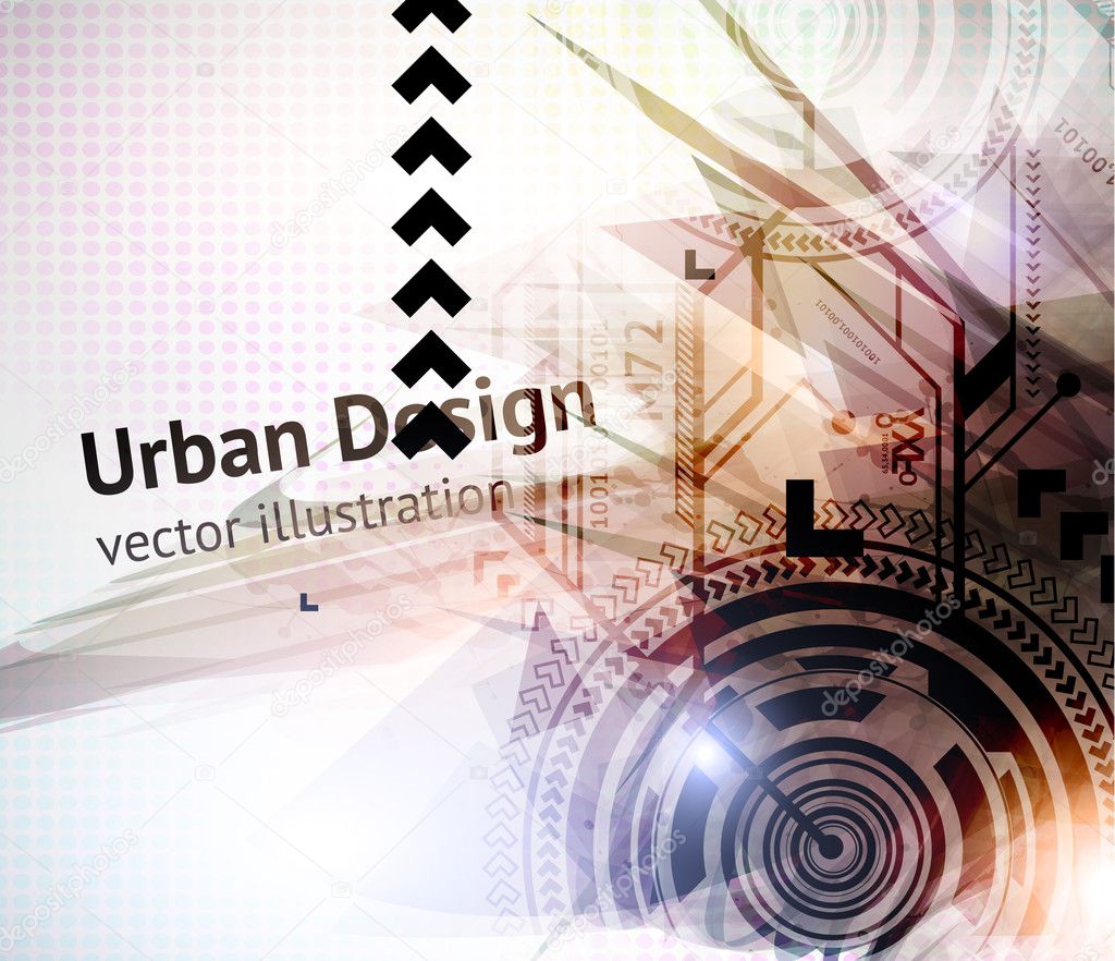 Abstract Techno Vector Background. Stock Vector by ©Ozerina 18511869