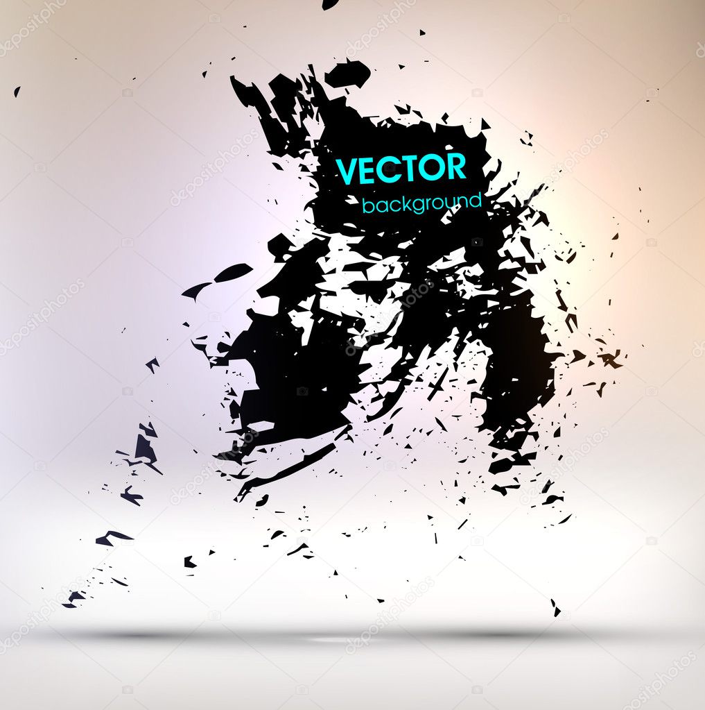 Black Paint Explosion, Abstract Background Stock Vector Image by ...