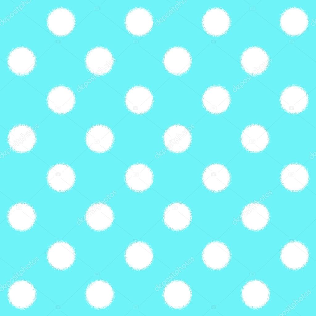 Painted White Polka Dot on turquoise background — Stock Photo ...