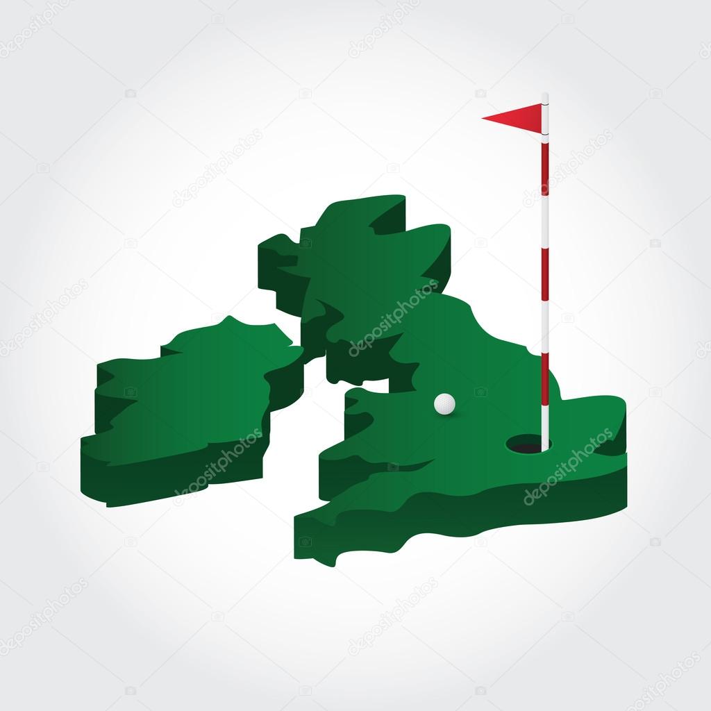 Golf field on United Kingdom map outline Stock Vector Image by ©ivan ...