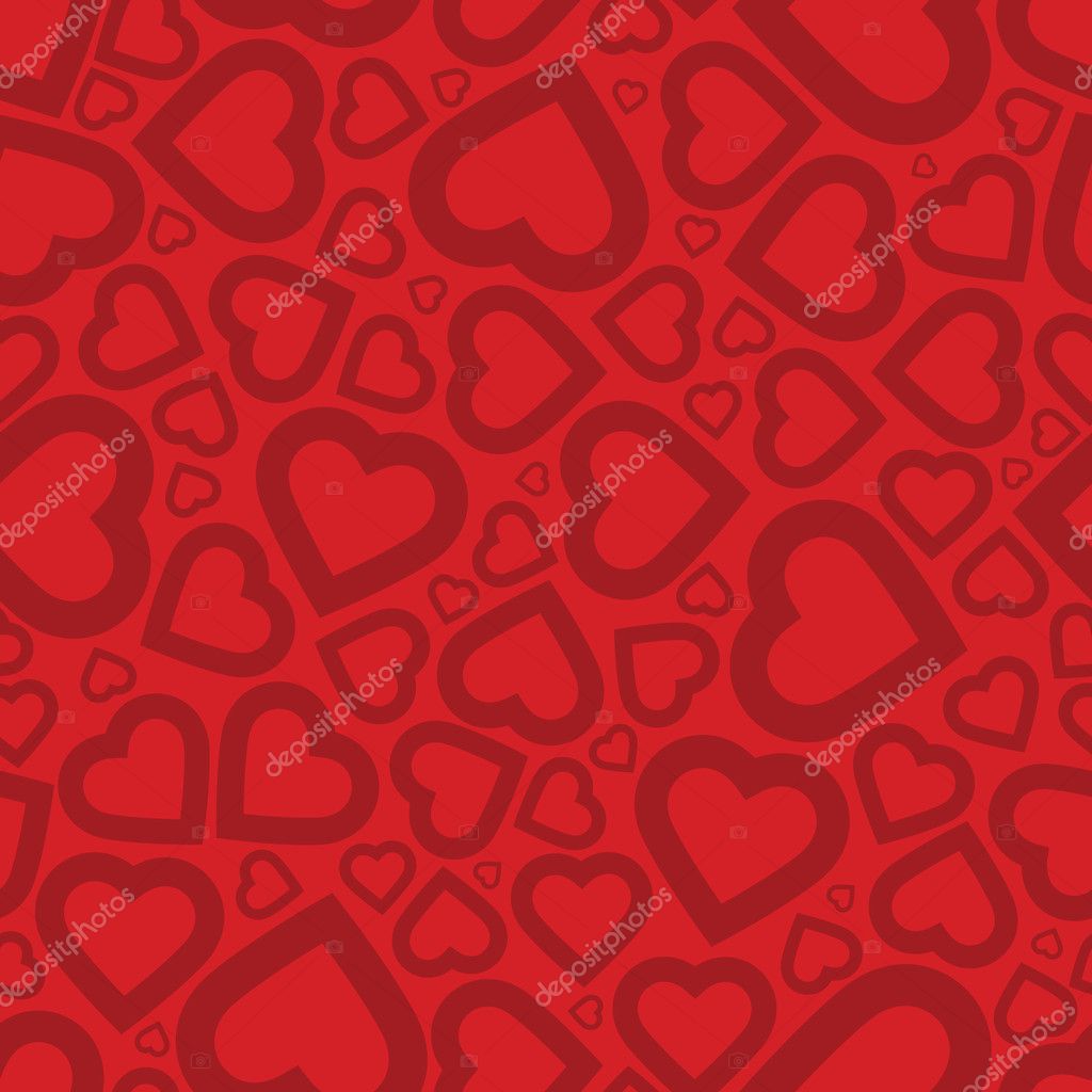 Bright red heart seamless background pattern Stock Vector Image by ...