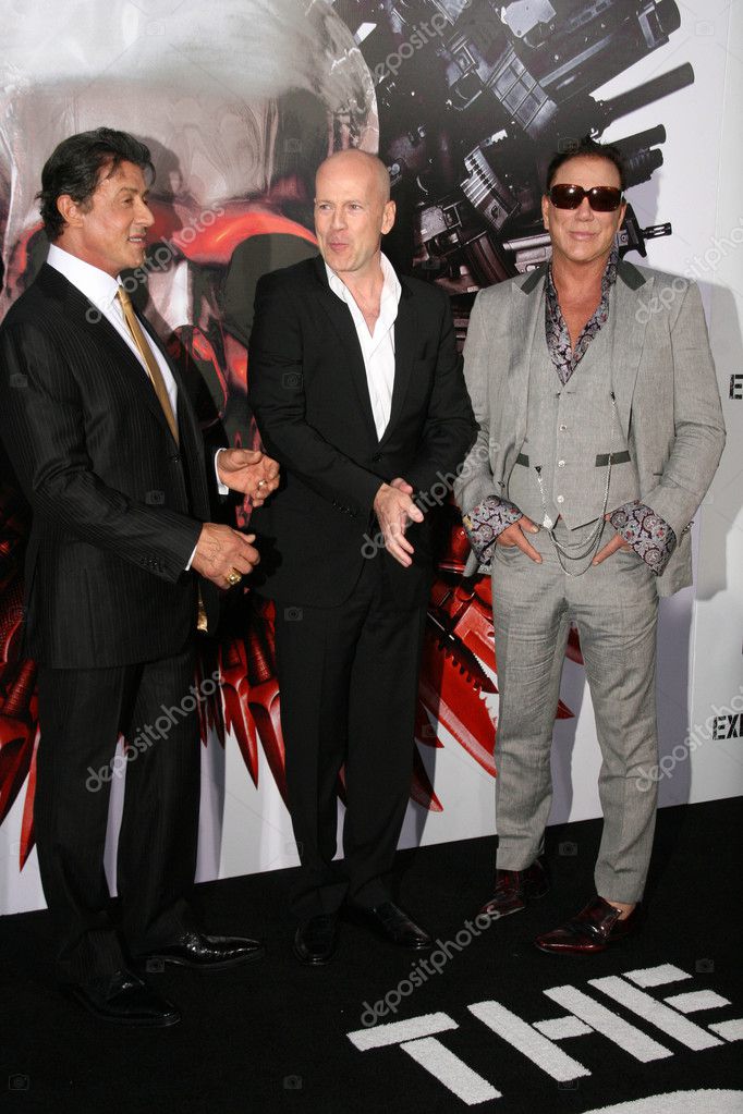 Sylvester Stallone and Bruce Willis and Mickey Rourke – Stock Editorial ...