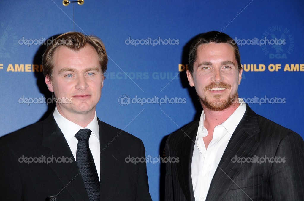 Christopher Nolan and Christian Bale in the press room at the 61st ...