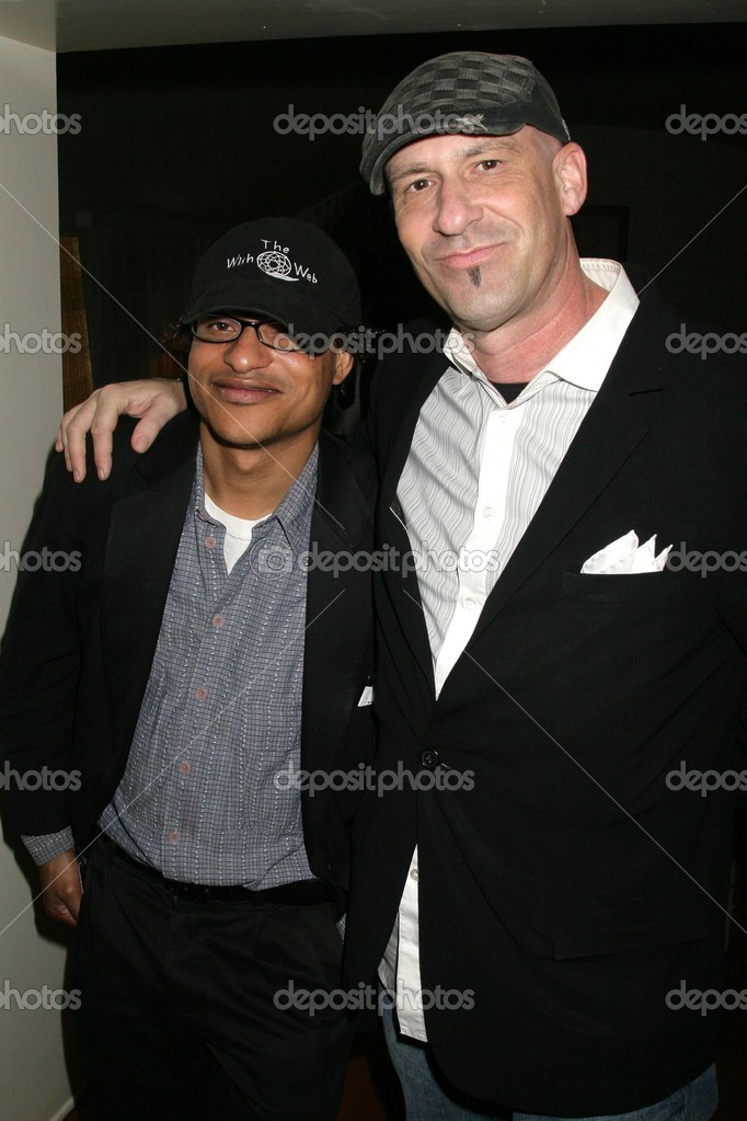 Clinton H.Wallace and Tommy Colavito at a party hosted by Theatre 68 to ...