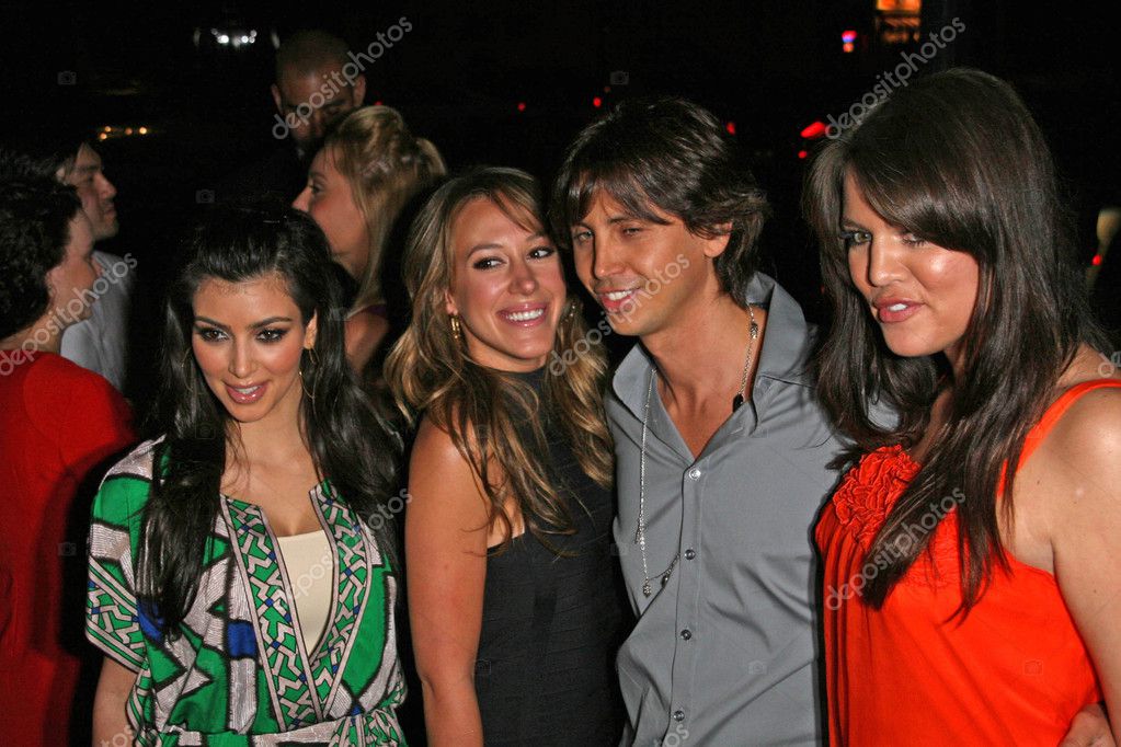 Kimberly Kardashian and Haylie Duff with Jonathan Cheban and Khloe ...