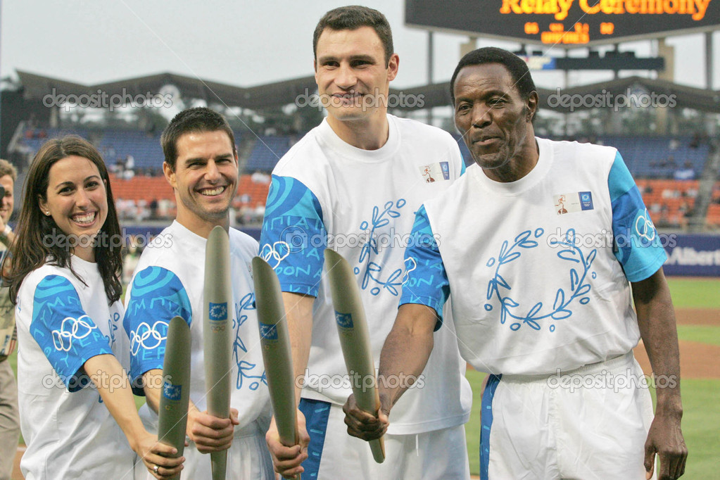 Janet Evans, Tom Cruise, Vatali Klitschko and Rafer Johnson — Stock ...