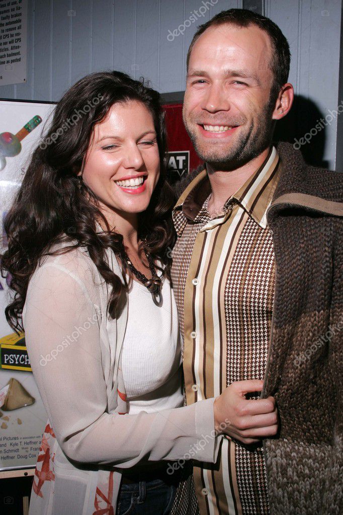 Blythe Metz and her husband at the DVD release party for Shrink Rap ...