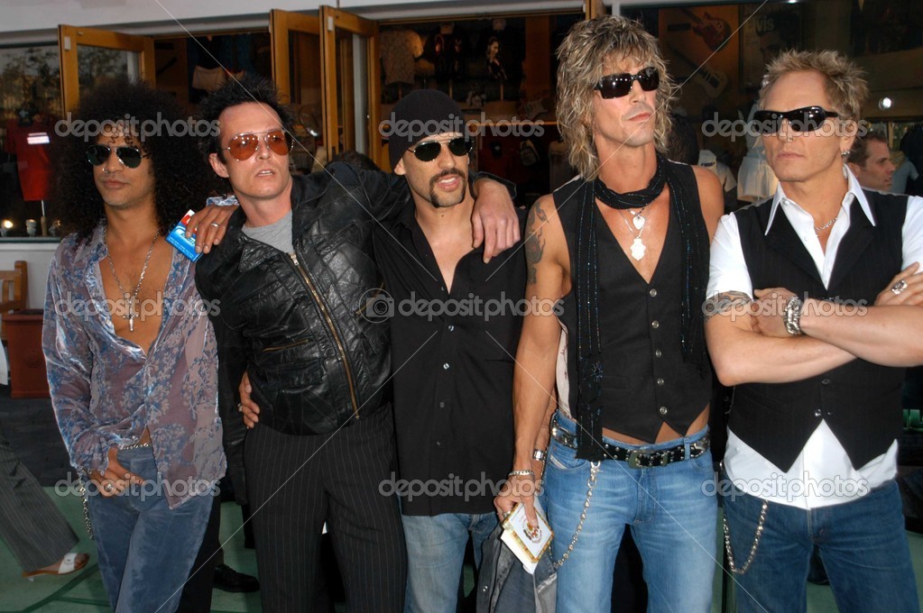 Slash, Scott Weiland, Dave Kushner, Duff McKagan and Matt Sorum — Stock ...