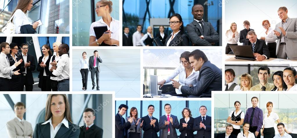 Business collage made of some business pictures — Stock Photo ...