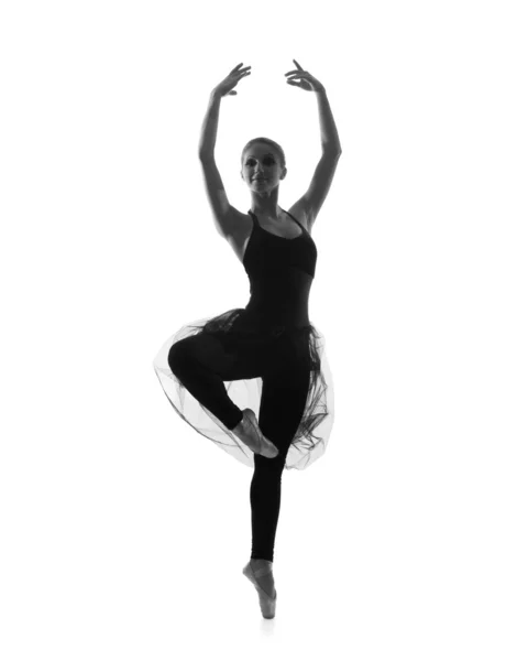 Black and white trace of young beautiful ballet dancer Stock Photo by ...
