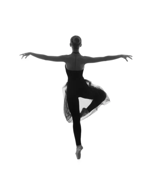 Black and white trace of young beautiful ballet dancer Stock Photo by ...