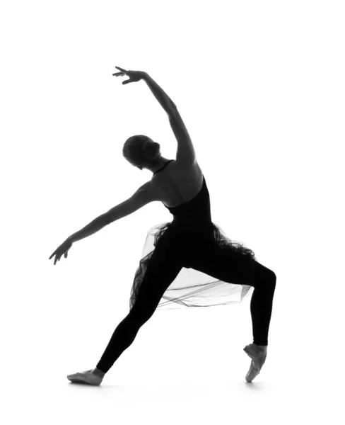 Black and white trace of young beautiful ballet dancer Stock Photo by ...