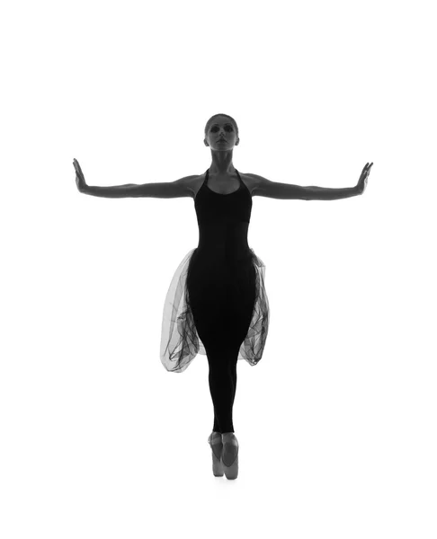 Black and white trace of young beautiful ballet dancer Stock Photo by ...