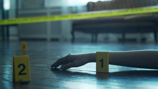 Closeup Crime Scene Deceased Person's Home Dead Man Police Line Stock ...