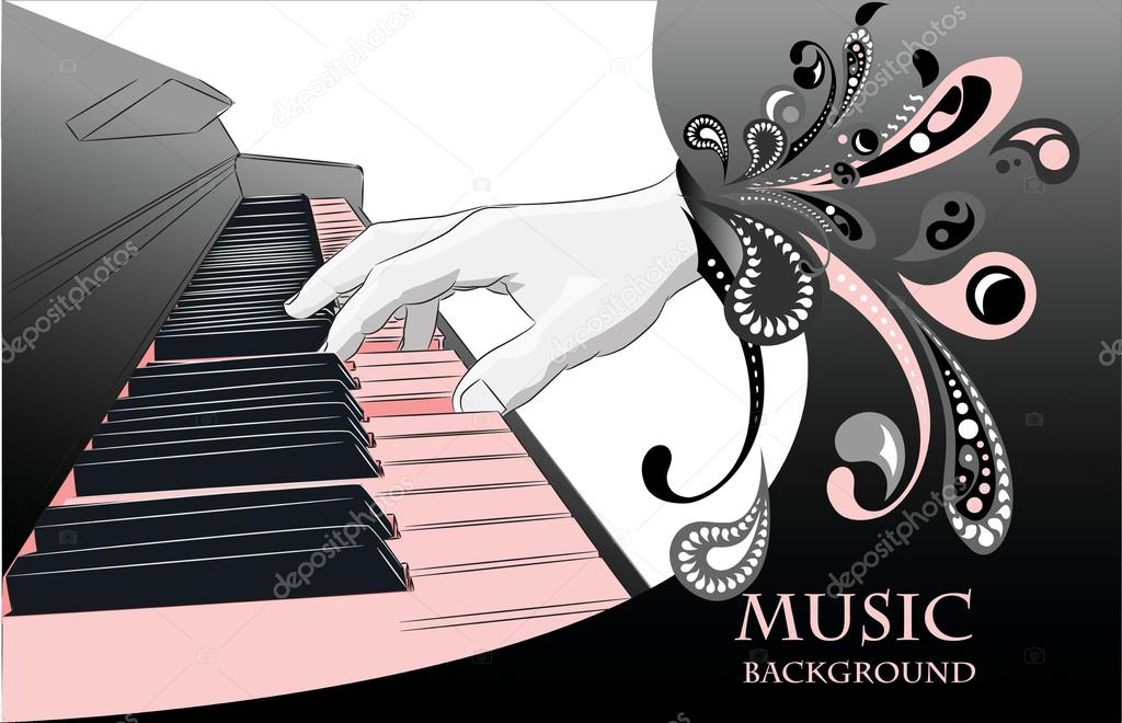 Piano play - vector Stock Vector Image by ©SketchMaster #13978015