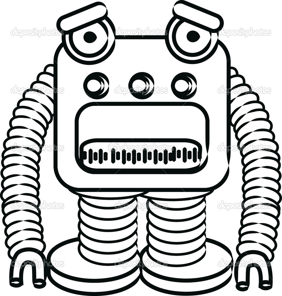 Doodle robot Stock Vector by ©SketchMaster 32017223