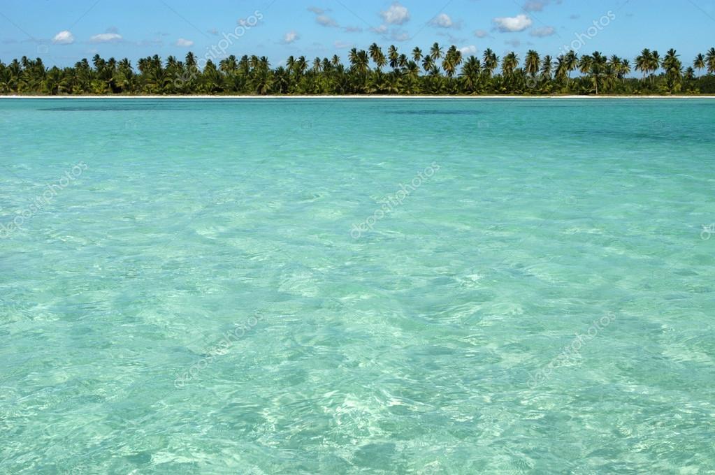 Natural swimming pool on the East National park of Dominican Republic ...