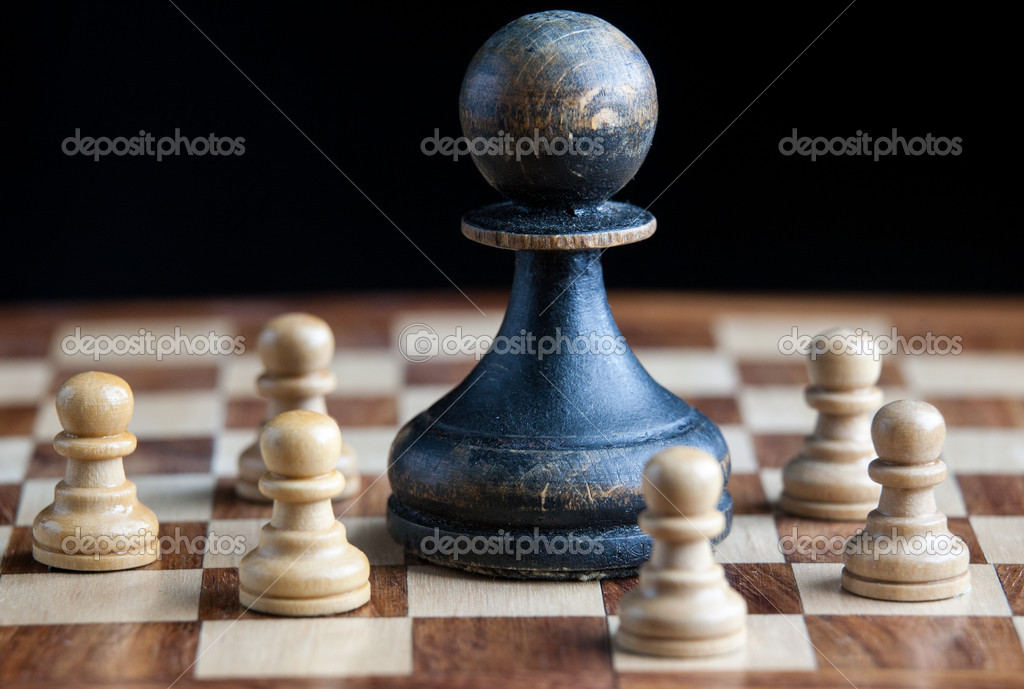 Wooden chess pieces — Stock Photo © danuer #24605093