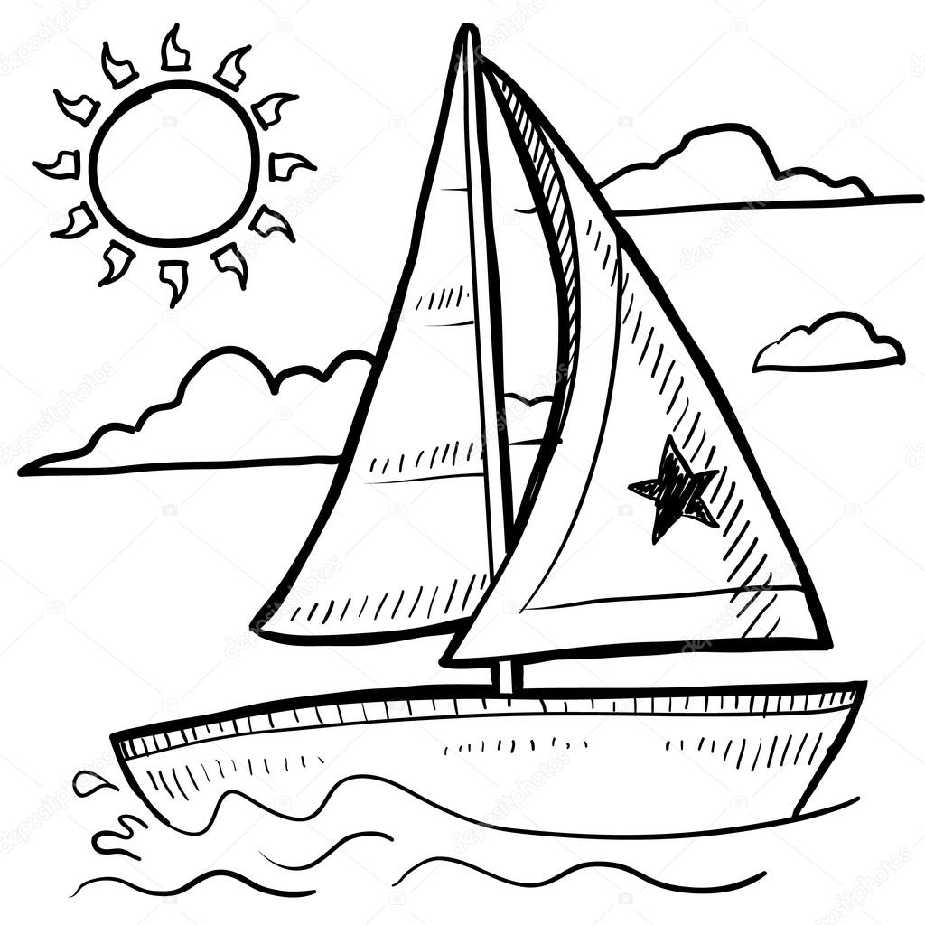 sailboat illustration black and white - Google Search | Sailboat ...