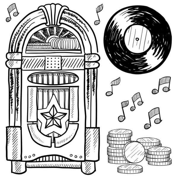 Picture Of A Jukebox Coloring Pages