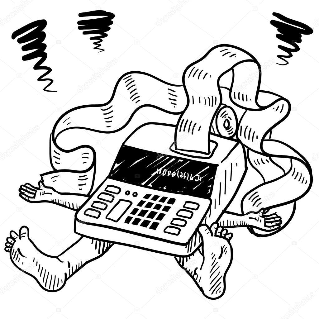 Crushed under the weight of finances sketch Stock Vector Image by ...