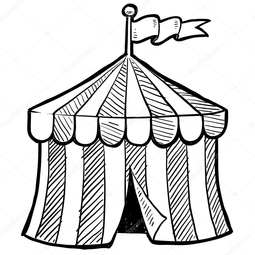 Circus big top sketch — Stock Vector © lhfgraphics #13923645