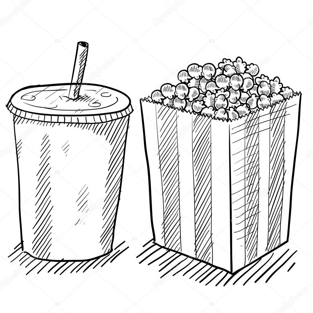 Popcorn Sketch Templates