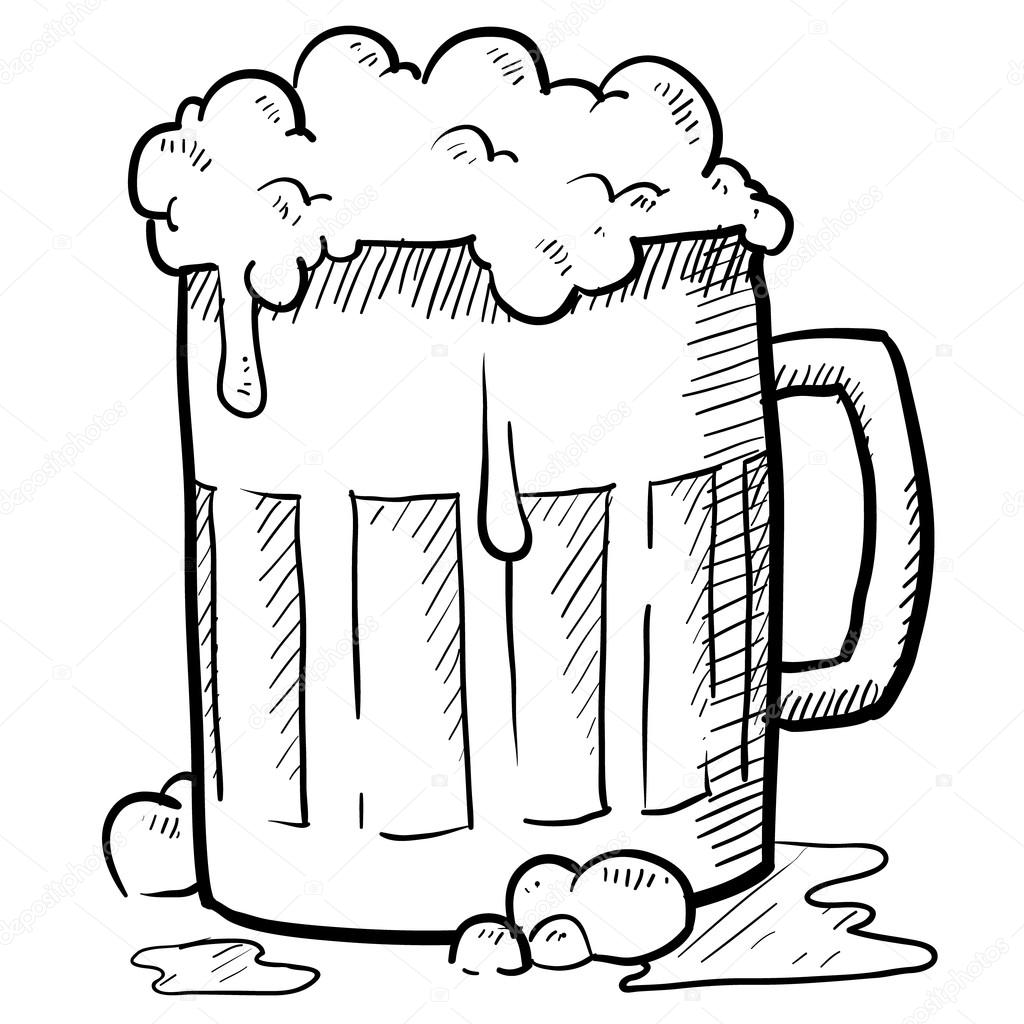 Beer mug sketch — Stock Vector © lhfgraphics #14136457