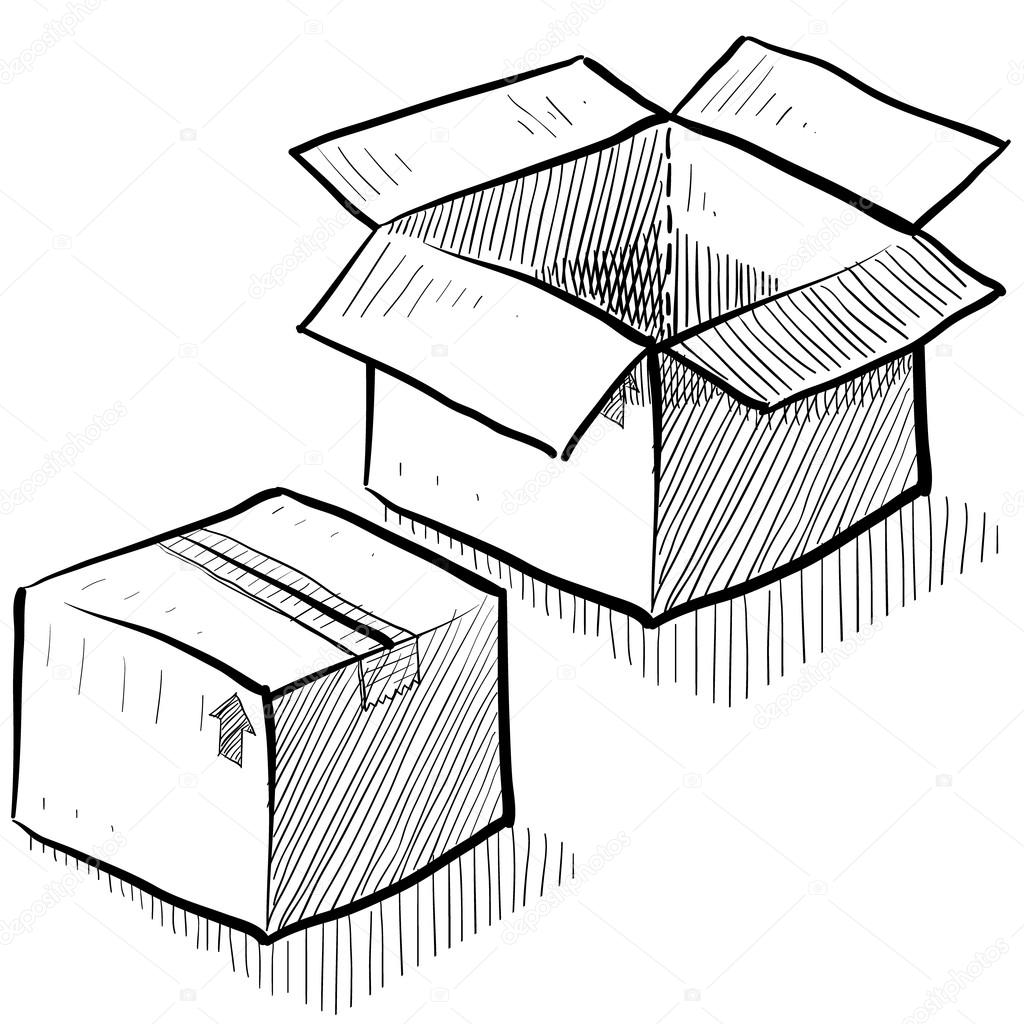 Box oder Paket-Skizze — Stockvektor © lhfgraphics #14136459