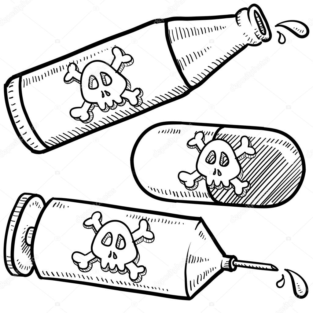 Drugs and alcohol are poison sketch Stock Illustration by ©lhfgraphics ...