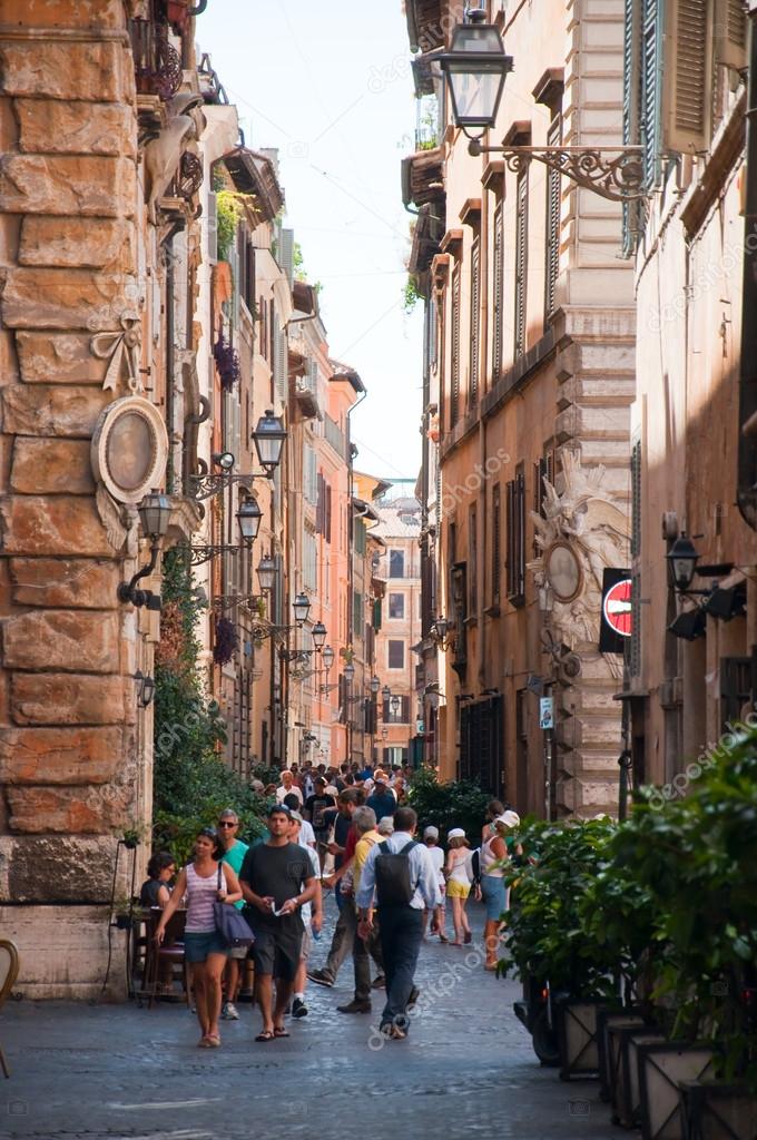 ROME AUGUST 6 Via shops Condotti