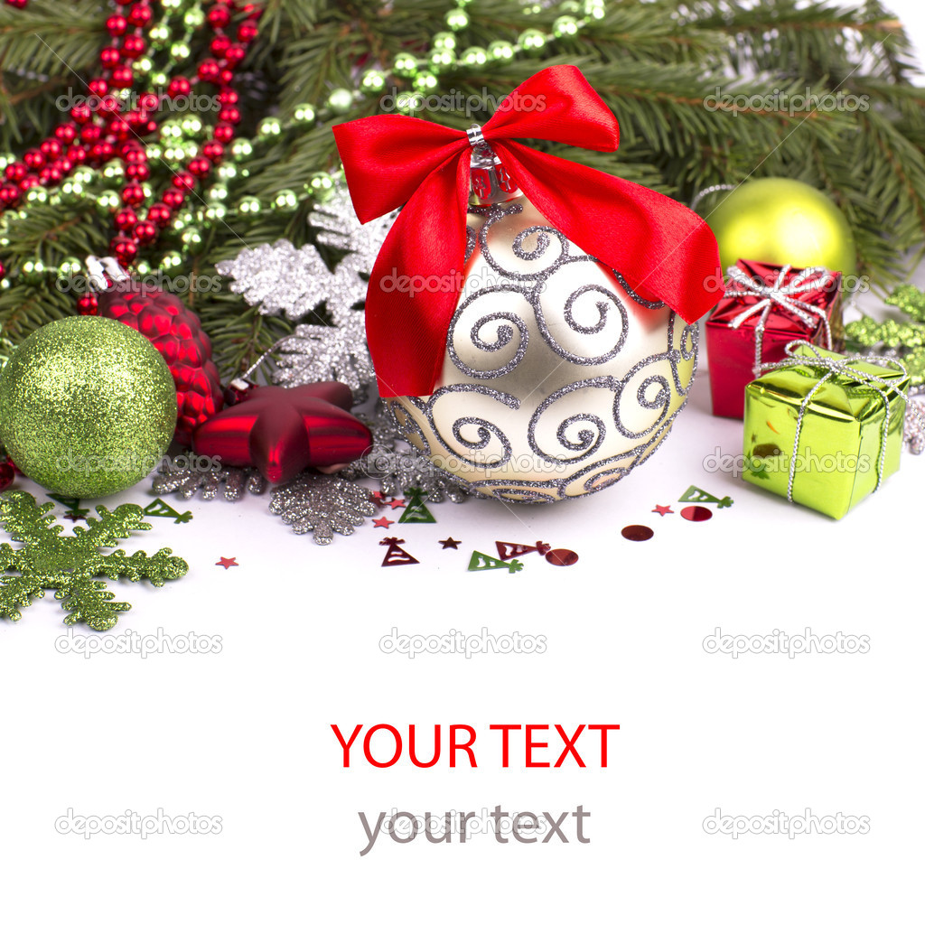 Bright christmas composition with stars and sample text — Stock Photo ...