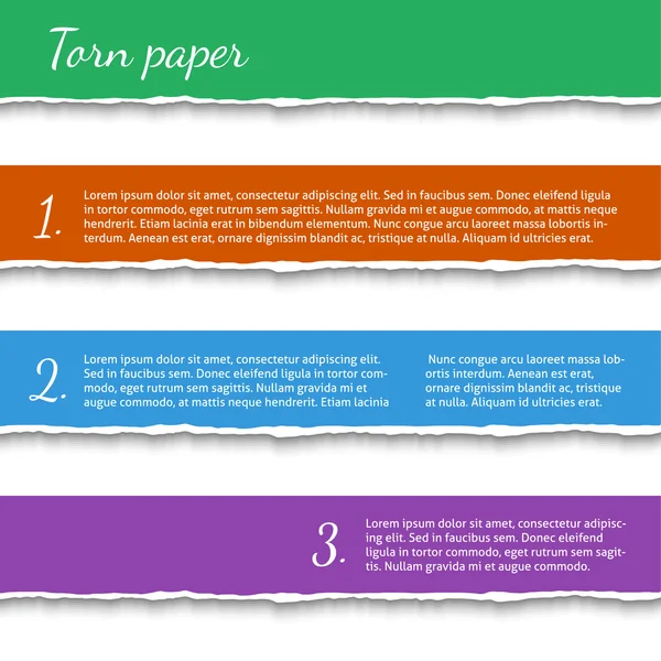 Torn paper progress option background Stock Vector Image by ©skymax ...