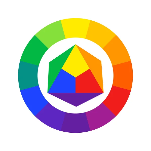 Color wheel guide with twelve colors vector illustration Stock Vector ...