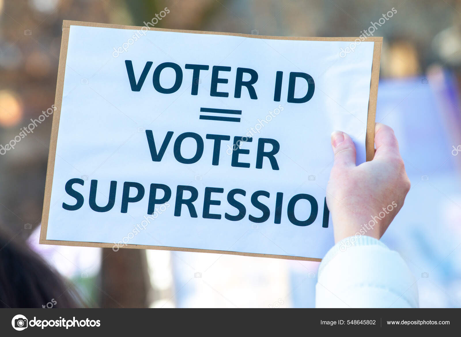 London 5Th February 2022 Protest Signs Make Votes Matter Protesting ...