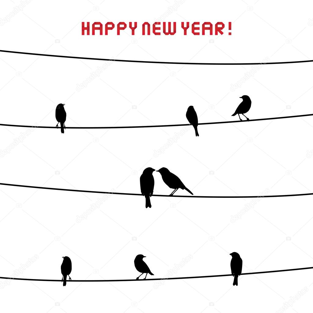 Birds On A Wire Vector