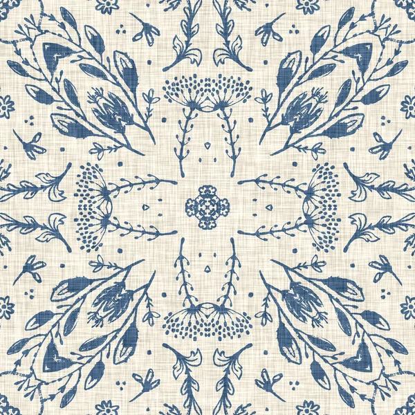 French blue floral french printed fabric pattern for shabby chic home ...