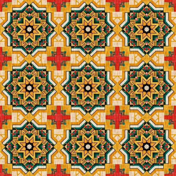 Traditional tile mosaic seamless pattern print. Fabric effect mexican ...