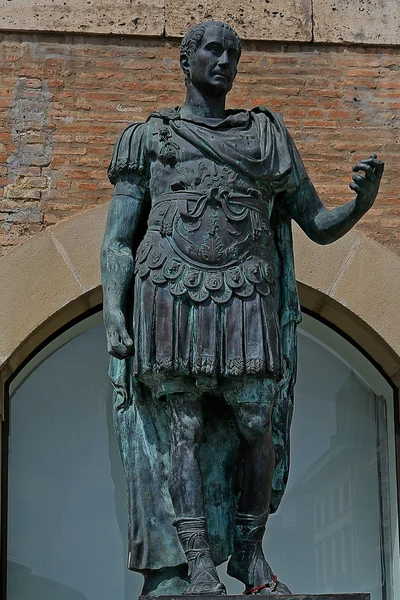 Statue of Gaius Julius Caesar in Rimini, Italy — Stock Photo ...