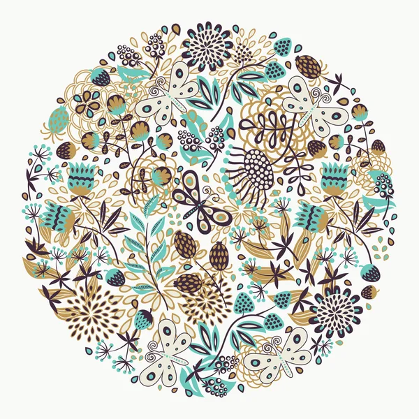 Round floral pattern. Vector background Stock Vector Image by ©tets ...