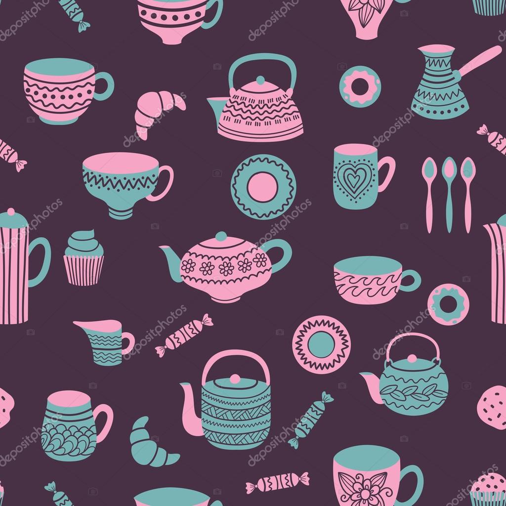 Tea seamless pattern Stock Vector Image by ©tets #31038425