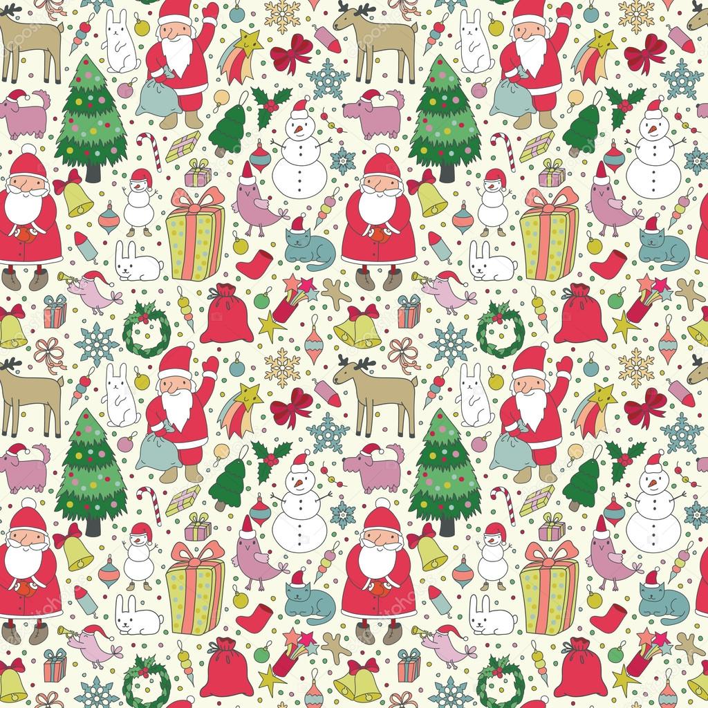 Christmas seamless pattern — Stock Vector © tets #31244083 Christmas seamless pattern — Stock Vector © tets #31244083