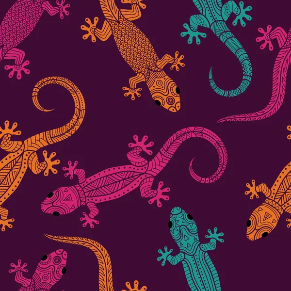 Lizards seamless pattern — Stock Vector © tets #46588307