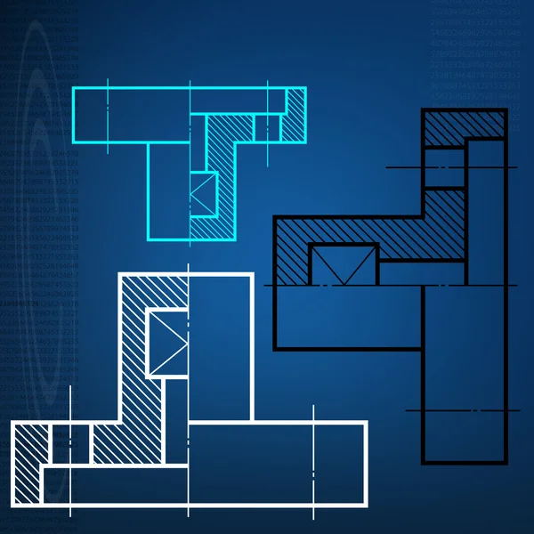 Home plan blueprint background. vector illustration Stock Vector by ...